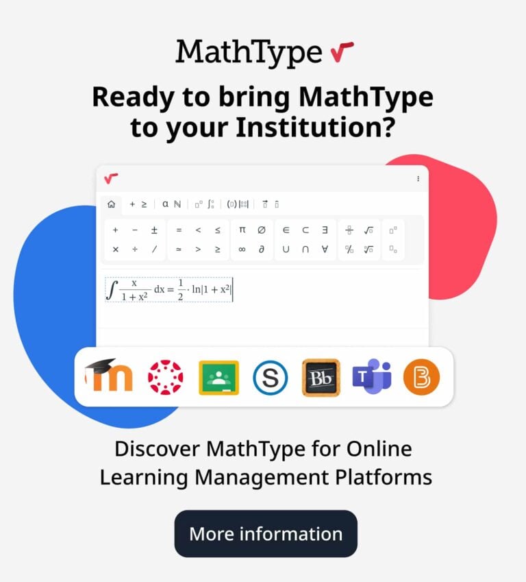Math equations in LMS - MathType online integration